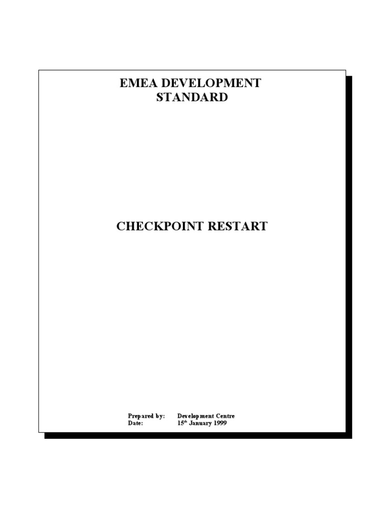 Checkpoint Restart V2.1 | PDF | Databases | Ibm Db2