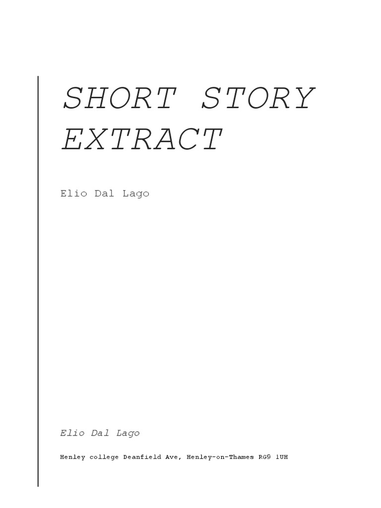 Short Story Script Translation | PDF