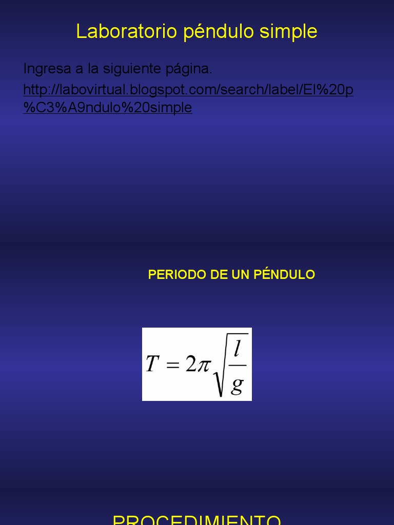 Lab Péndulo Simple | PDF