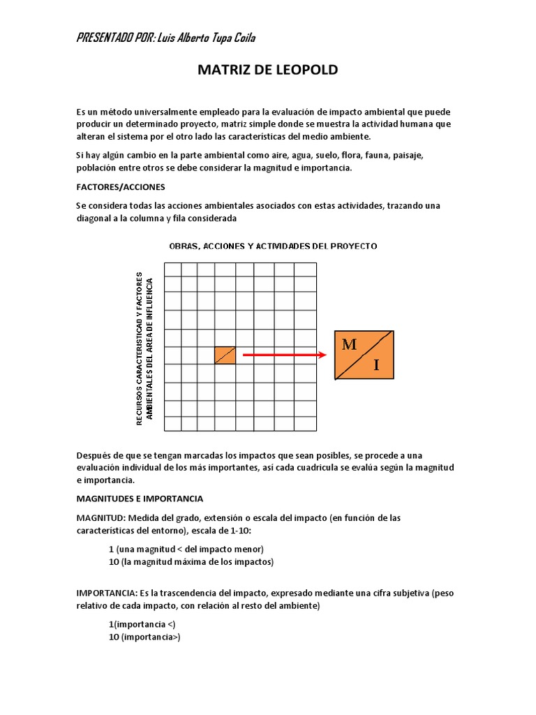 Matriz de Leopold | PDF