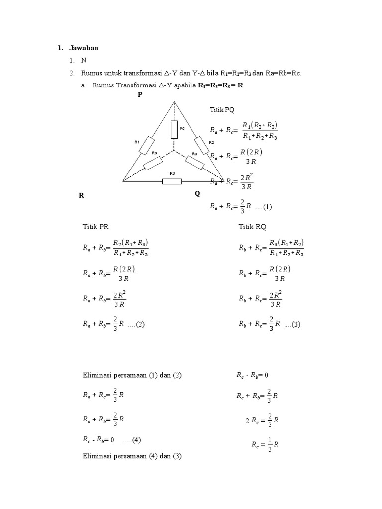 Transformasi Jaringan Delta-Y dan Y-Δ | PDF