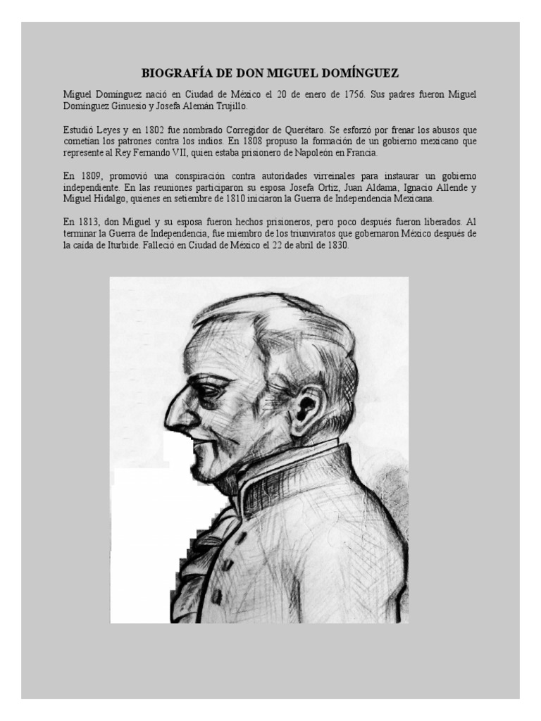 Biografia Don Miguel Dominguez | PDF