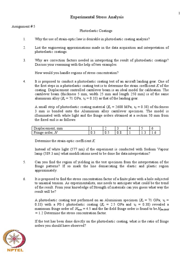 Photoelastic Coatings PDF | PDF | Stress (Mechanics) | Civil Engineering