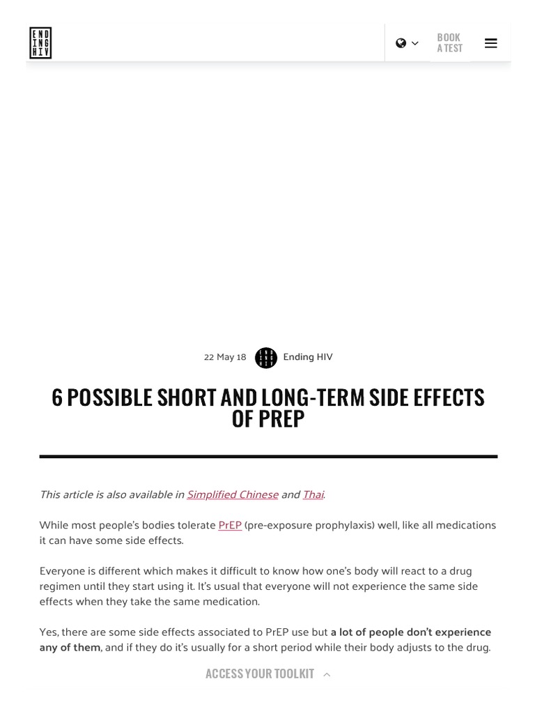 6 PrEP Side Effect | PDF | Medical Specialties | Medicine