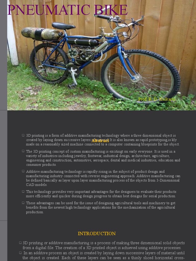 Advancements in Pneumatic Bike Design | PDF | 3 D Printing | Economic ...