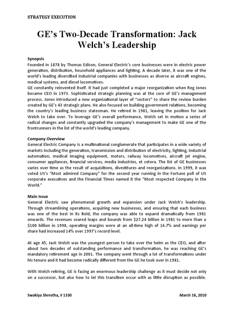 General Electric Co. For Print | PDF | General Electric | Six Sigma