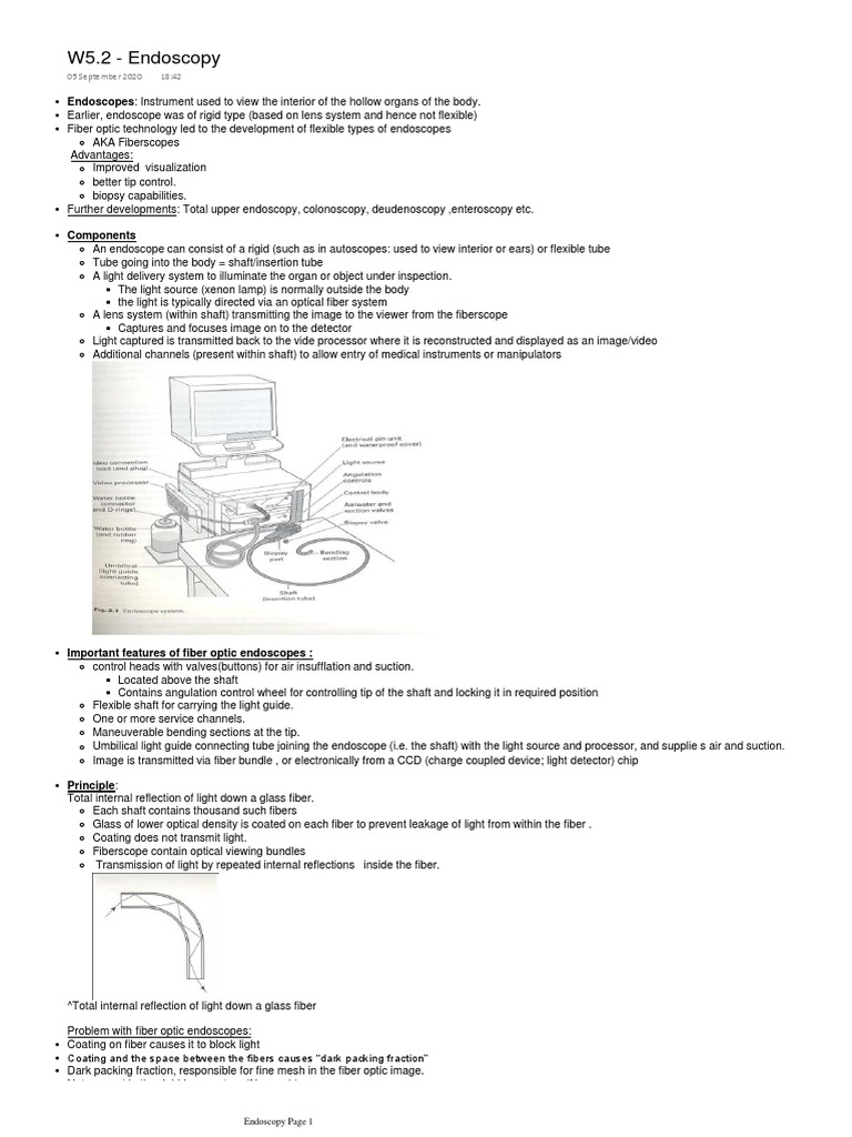 W5.2 - Endoscopy: Endoscopes: Instrument Used To View The Interior of ...