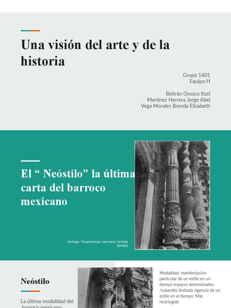 Neóstilo: Evolución del Barroco Mexicano | PDF | Pinturas | Escultura