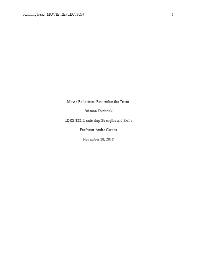 Leadership Lessons from Remember the Titans | PDF | Leadership ...