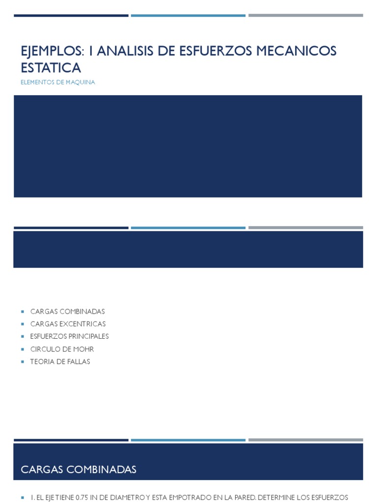 Ejemplos - 1 Analisis de Esfuerzos Mecanicos Estatico | PDF ...