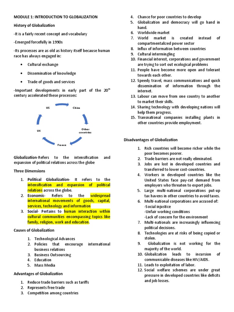 Quiz 1 Contemp Reviewer | PDF | Globalization | Policy