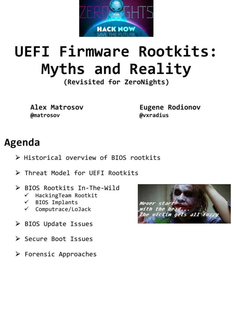 1 2 UEFI Rootkits ZN 2016 | PDF | Booting | Bios
