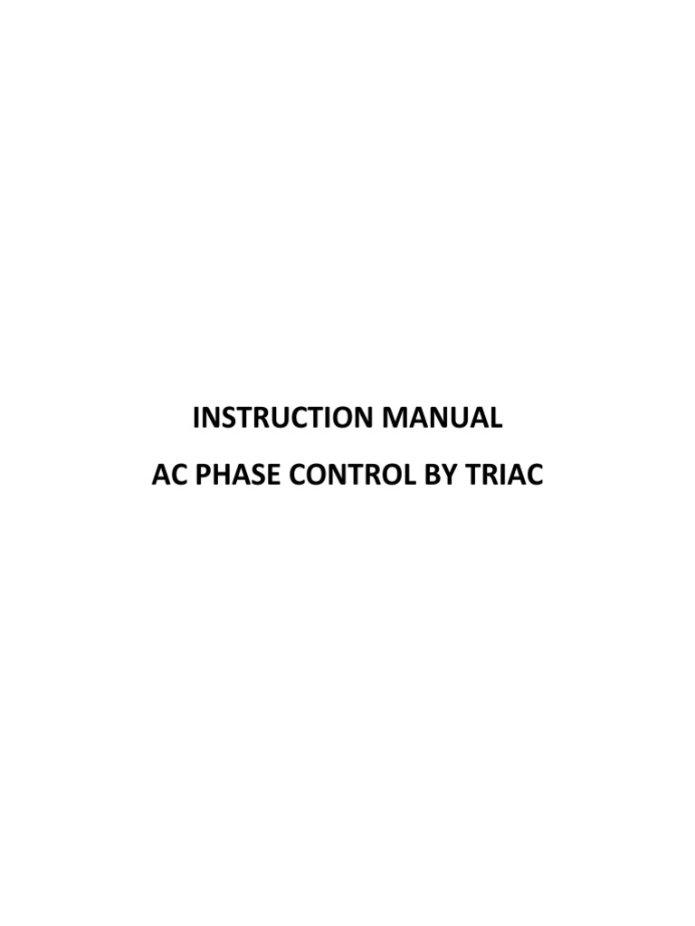 Triac AC Phase Control Guide | PDF