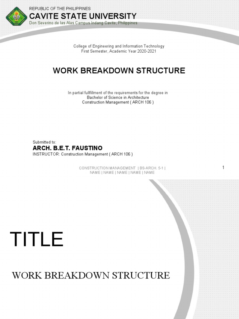 Work Breakdown Structure | PDF | Systems Science | Systems Engineering