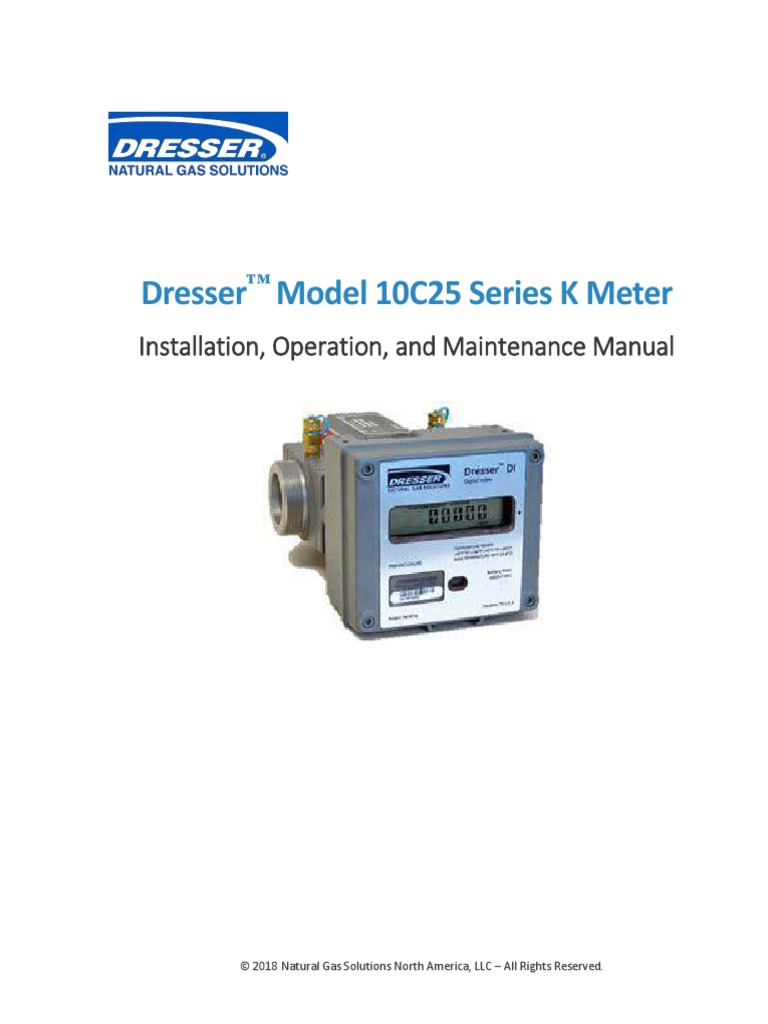 Dresser 10C25 Meter IOM Manual Compressed | PDF | Electrical Connector | Valve