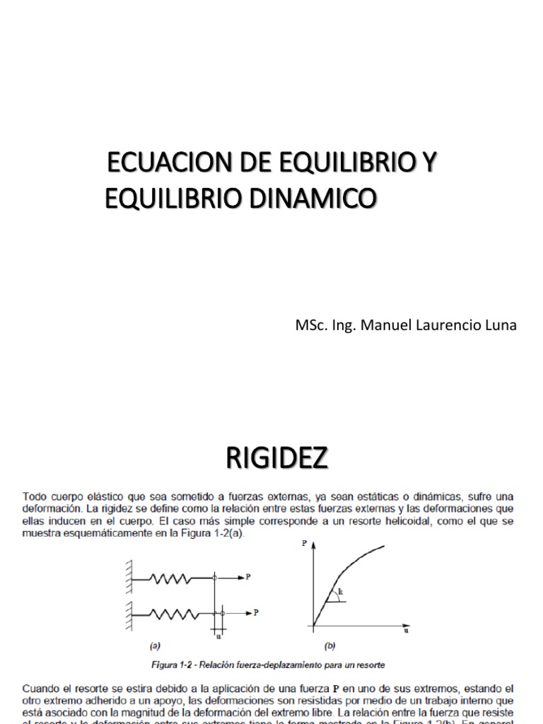 S3.ecuacion de Equilibrio - Equilibrio Dinamico | PDF | Fuerza | Ecuaciones