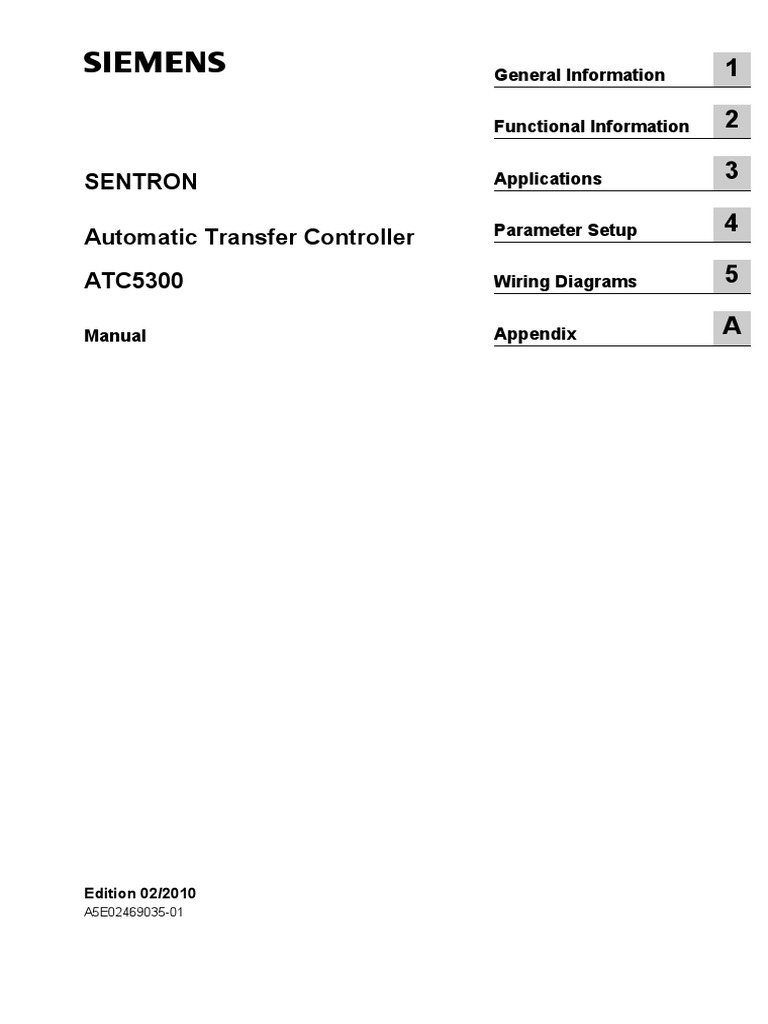 Sentron Automatic Transfer Controller ATC5300 | PDF | Power Supply ...