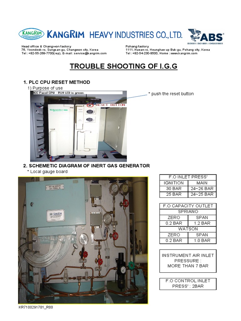 IGG Detailed Troubleshooting | PDF | Valve | Calibration