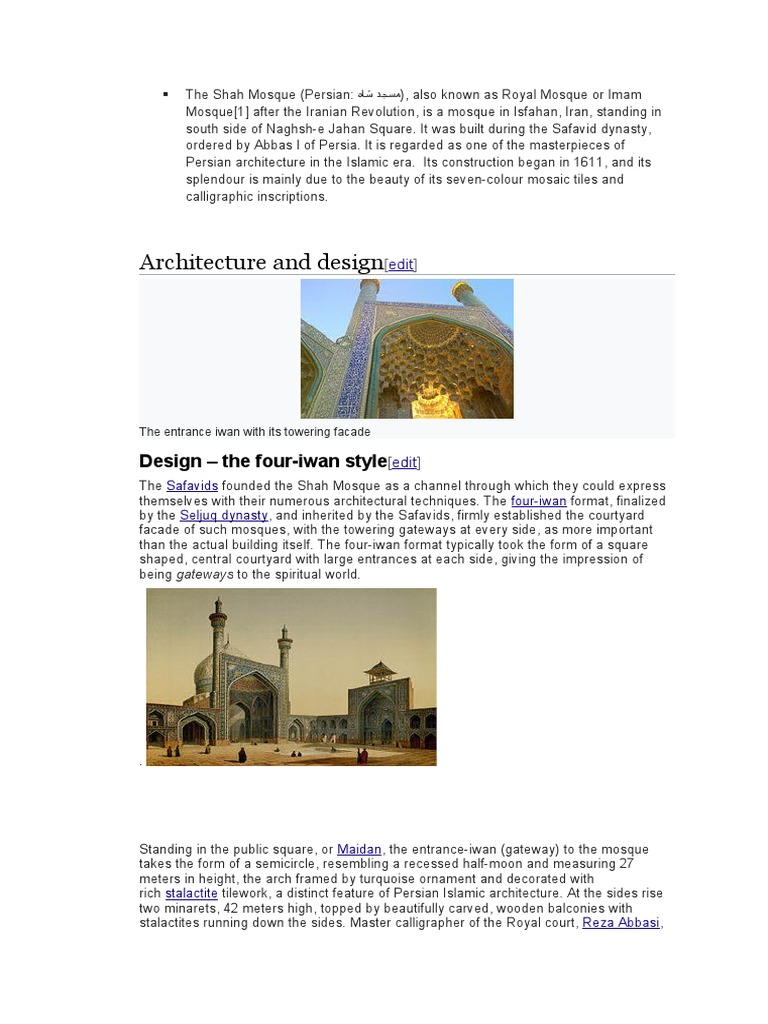 Architecture and Design: Design - The Four-Iwan Style | PDF ...