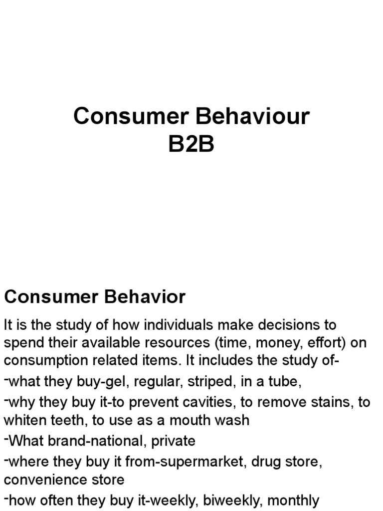 B2B Consumer Behavior Insights | PDF | Consumer Behaviour | Brand