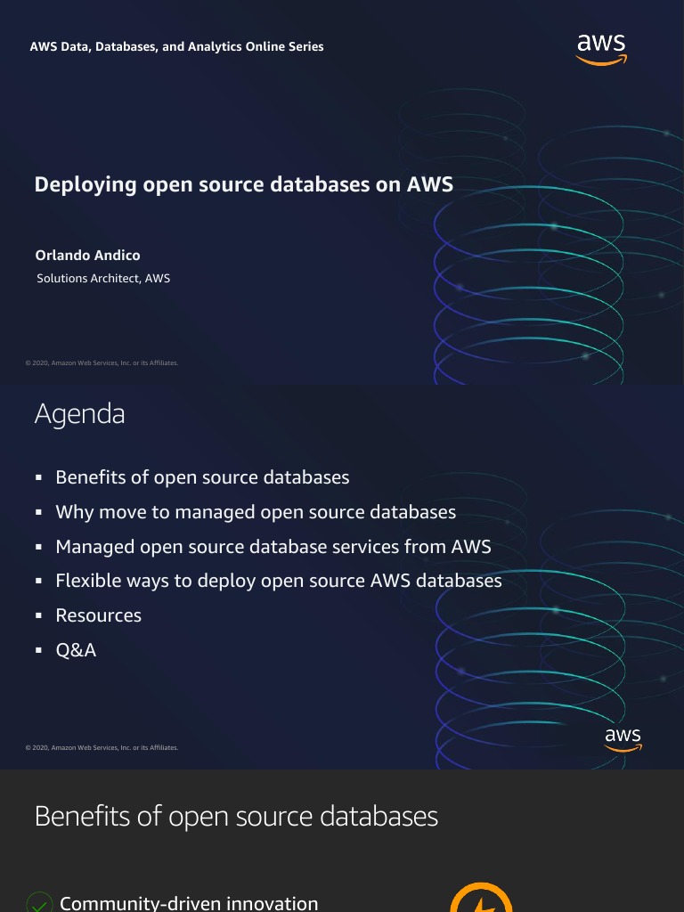 2 +Handout+-+Deploying+open+source+databases+on+AWS | PDF | Amazon Web Services | Databases