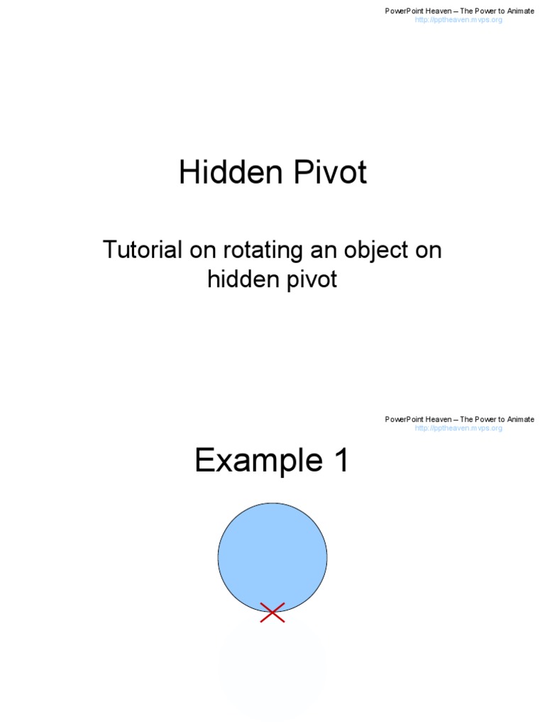 Rotating Animation with Hidden Pivot | PDF