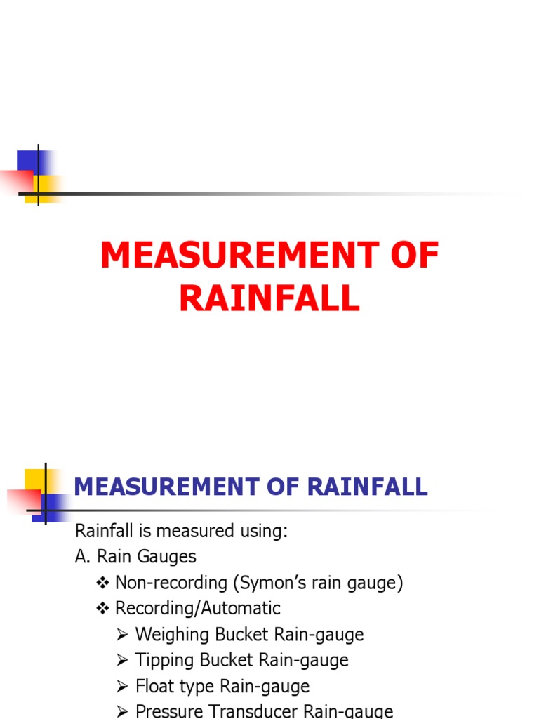 6-Measurement of Rainfall | PDF | Contour Line | Precipitation