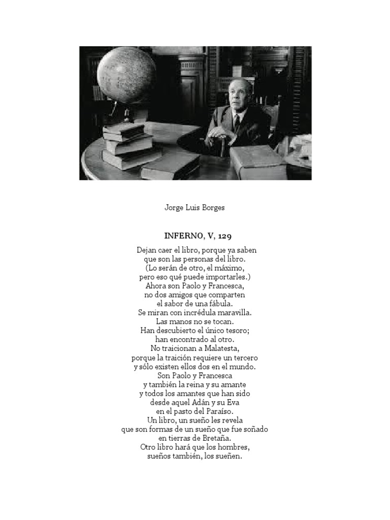 Jorge Luis Borges Paolo y Francesca | PDF | Divina Comedia | Dante ...
