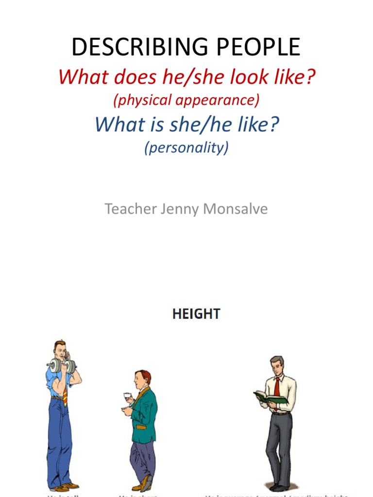 Describing People: What Does He/she Look Like? | PDF
