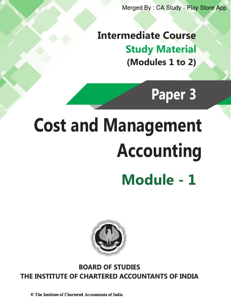 Costing Module I PDF | PDF | Management Accounting | Cost Accounting