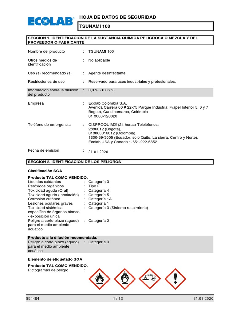 TSUNAMI 100 Spanish | PDF | Agua | Quemar