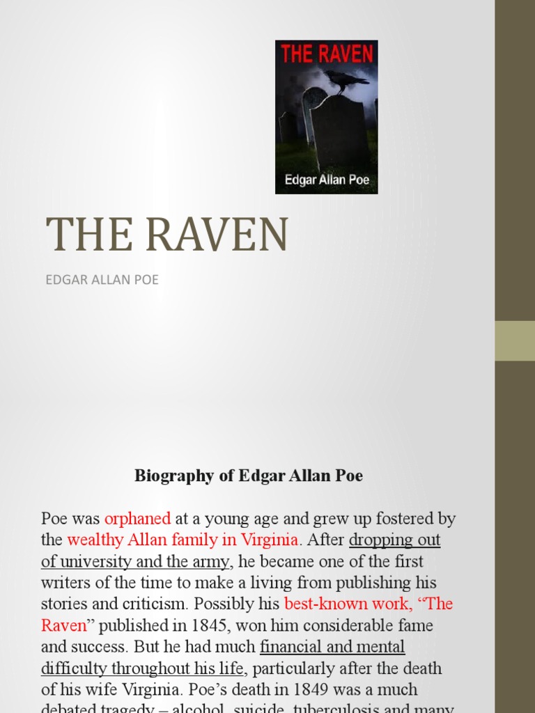 The Raven Literary Analysis | PDF | The Raven | Poetry