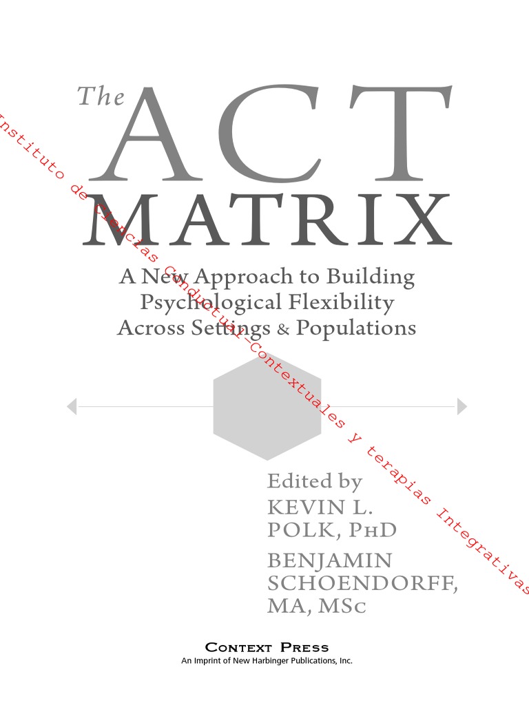 The Act Matrix | Download Free PDF | Feeling | Psychotherapy