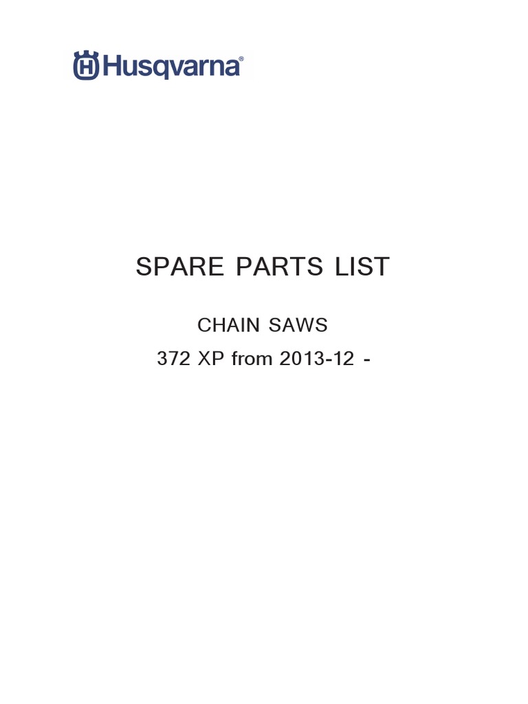 Spare Parts List: Chain Saws 372 XP From 2013-12 | Download Free PDF ...