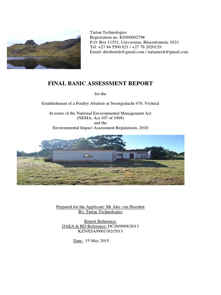 Final BA NOOITGEDACHT MAY 2015 | PDF | Wastewater | Environmental ...