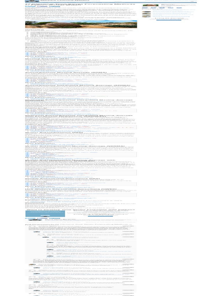 11 Classical Time Series Forecasting Methods In Python Cheat Sheet Pdf Autoregressive