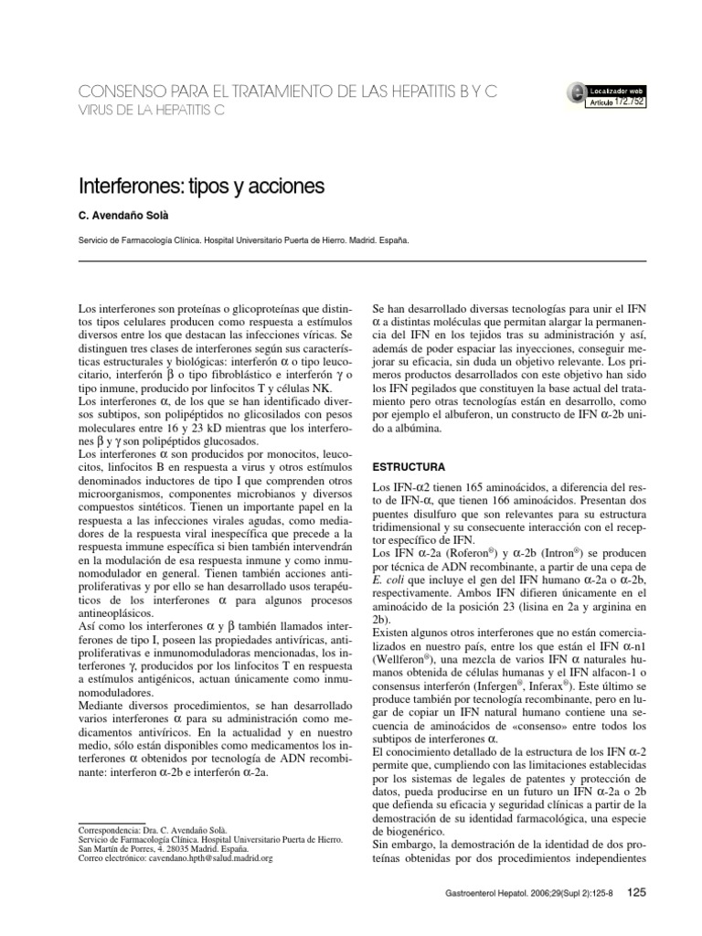 Interferones - Tipos y Acciones | PDF | Interferón | Receptor (Bioquímica)