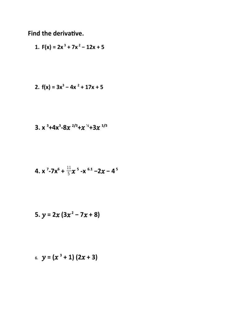 Derivative Assignment | PDF