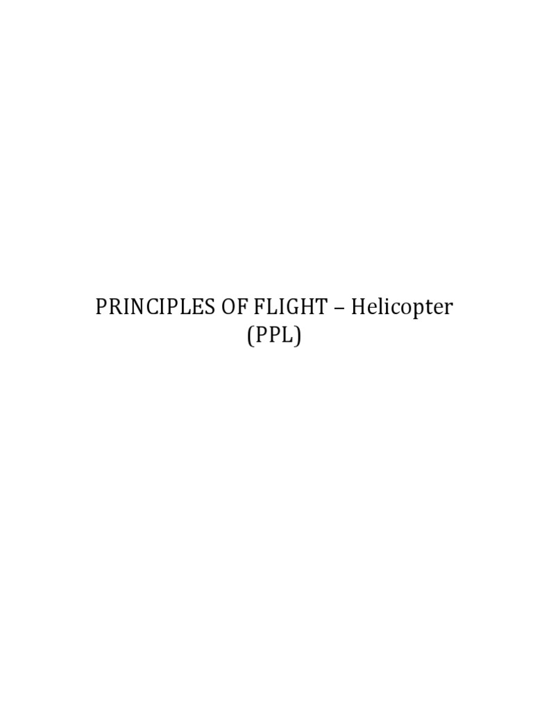 Helicopter - Principles of Flight PPL | PDF | Airfoil | Vortices