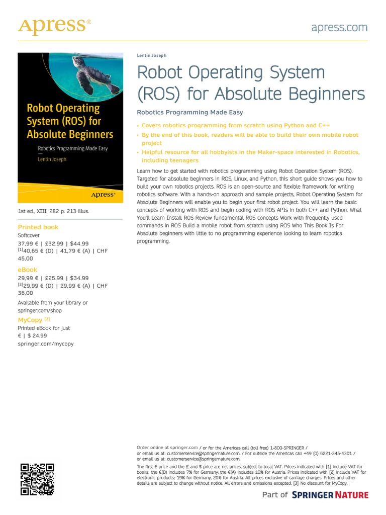 Robot Operating System (ROS) For Absolute Beginners: Robotics Programming Made Easy | PDF ...