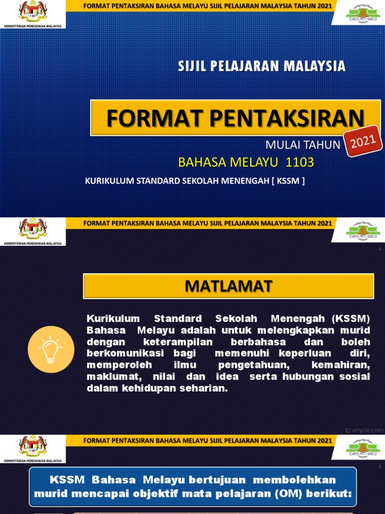 Format BM SPM Mulai 2021 (Umum) | PDF