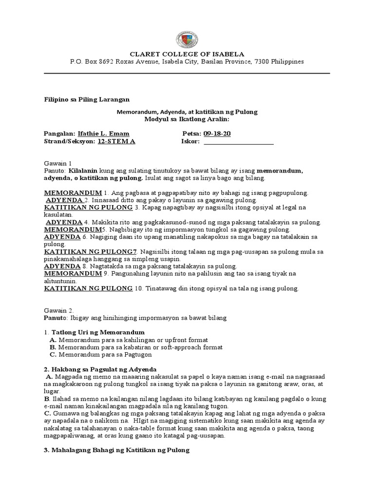 FPL Module 3 DONE | PDF