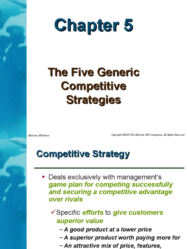 The Five Generic Competitive Strategies | PDF | Business | Competitive ...