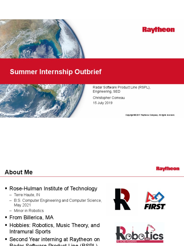 Christopher Comeau Summer Internship Outbrief 2019 | PDF | Agile ...