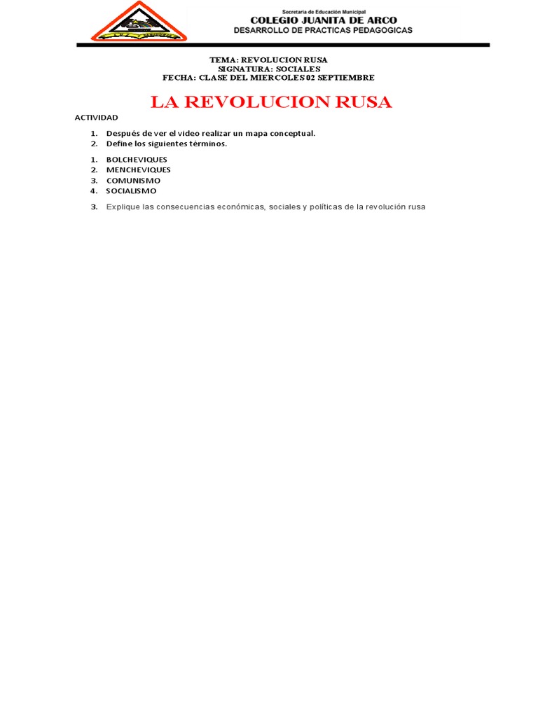 Mapa La Revolucion Rusa | PDF