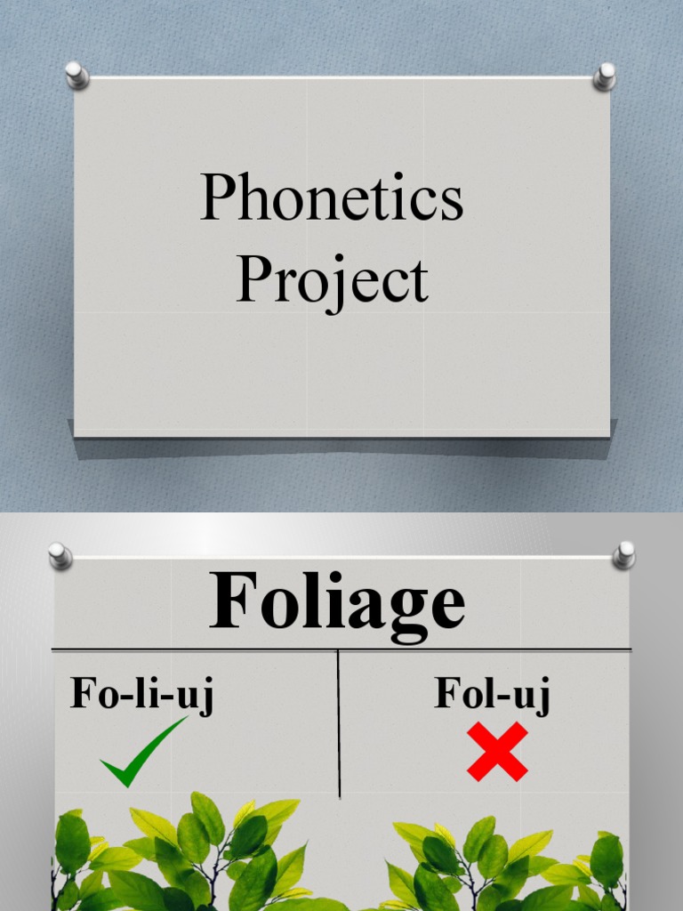 Phonetics Project | PDF