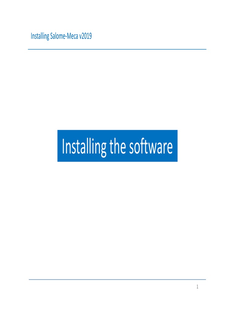 Salome-Meca v2019 Installation Guide | PDF | Icon (Computing ...