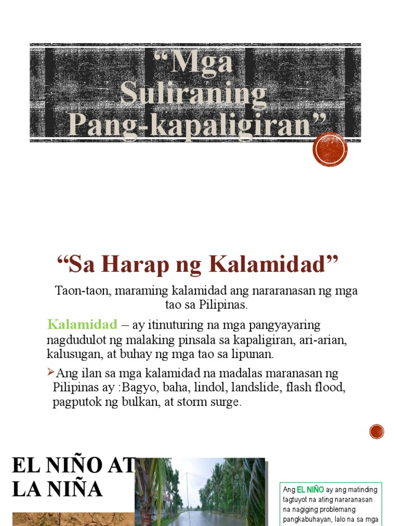 Mga Uri NG Kalamidad | PDF