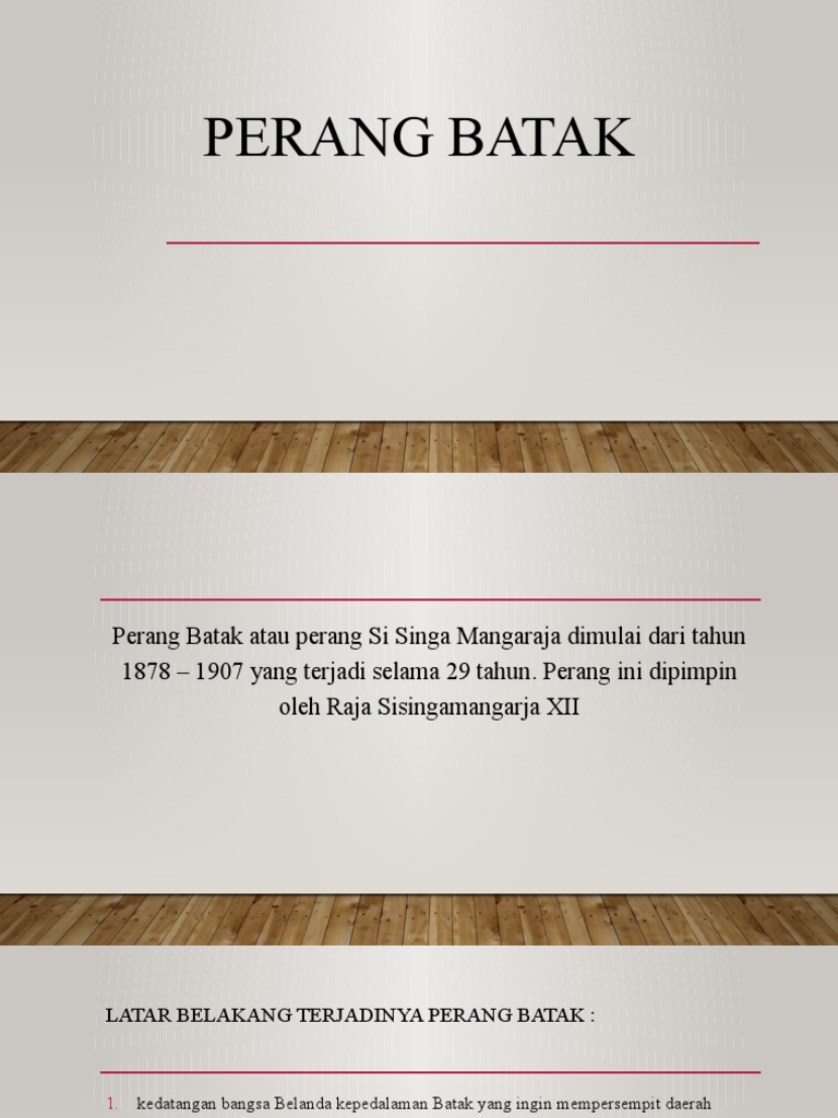 Perang Batak 1878-1907: Sejarah dan Dampak | PDF