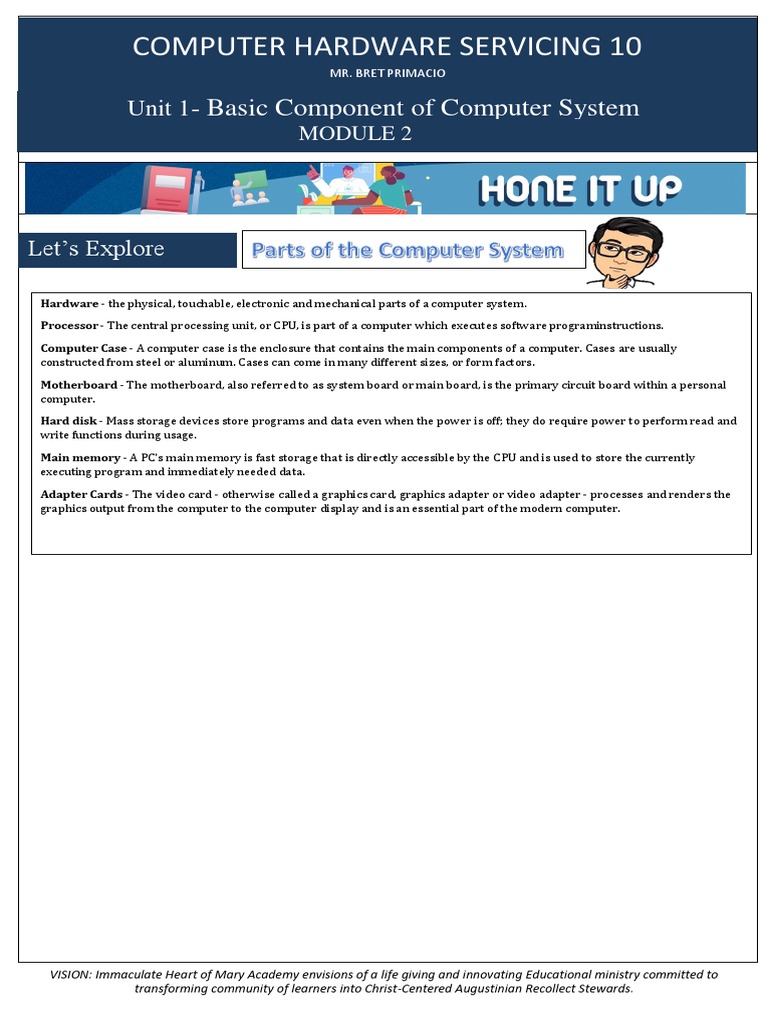 Grade 10 Module 2 Computer | PDF | Input/Output | Computer Data Storage